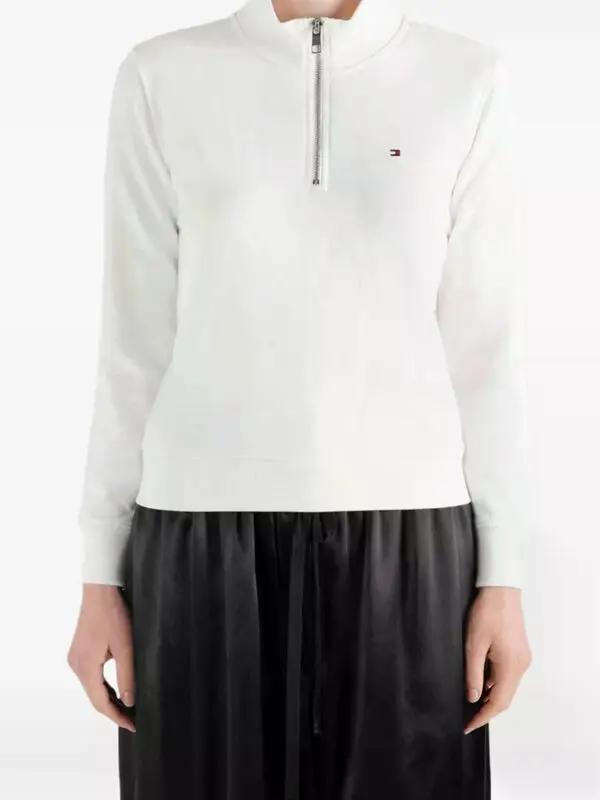 Tommy Hilfiger Quarter-zip Logo-embroidered Sweater