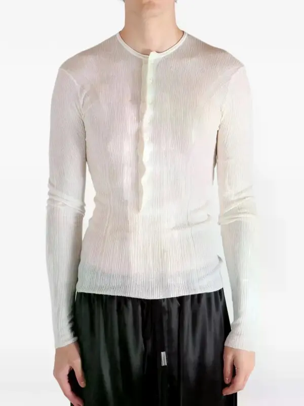 ANN DEMEULEMEESTER Ribbed-knit Long-sleeve T-shirt