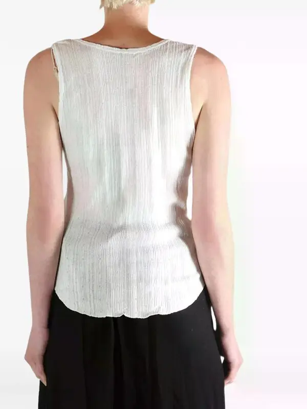 ANN DEMEULEMEESTER Rase Serafino Ribbed Knit Tank Top