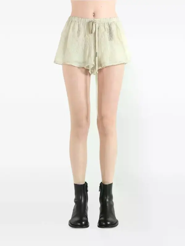 ANN DEMEULEMEESTER Embroidered Drawstring Shorts