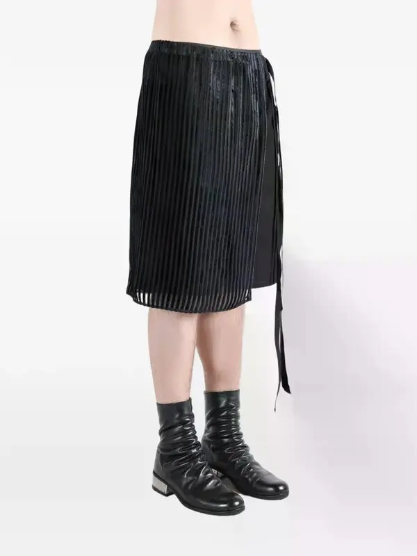 ANN DEMEULEMEESTER Pleated Wrap-style Shorts