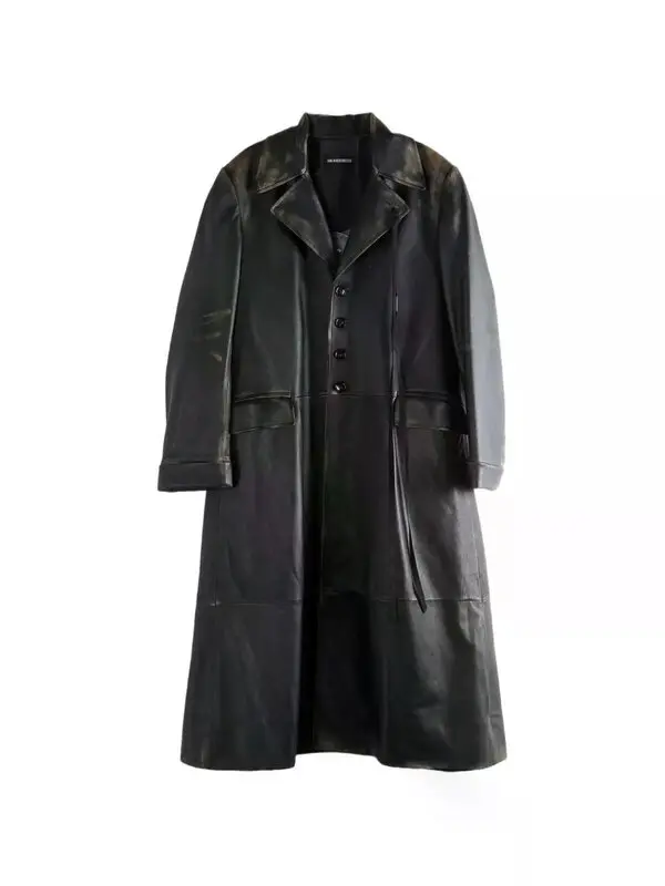 ANN DEMEULEMEESTER Faded-effect Leather Coat