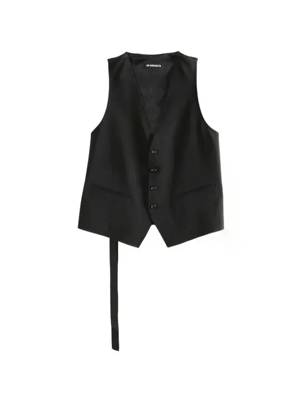ANN DEMEULEMEESTER V-neck Buttoned Waistcoat