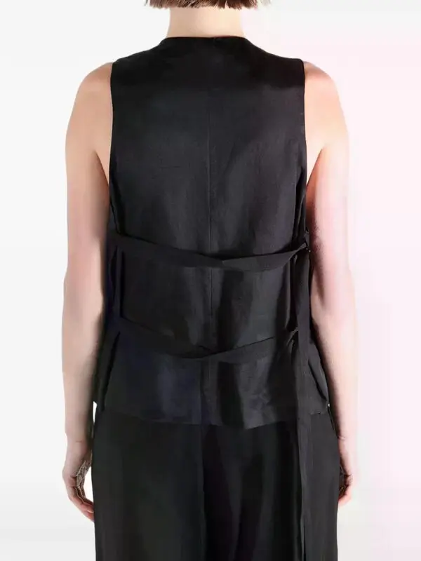 ANN DEMEULEMEESTER V-neck Buttoned Waistcoat