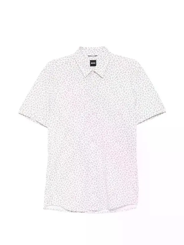 BOSS Floral-print Short-sleeve Shirt