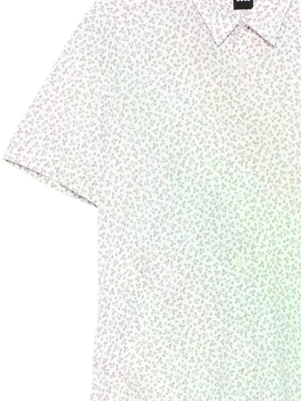BOSS Floral-print Short-sleeve Shirt