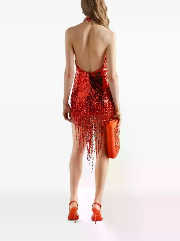 Dolce & Gabbana Sequin Embellished Halterneck Dress