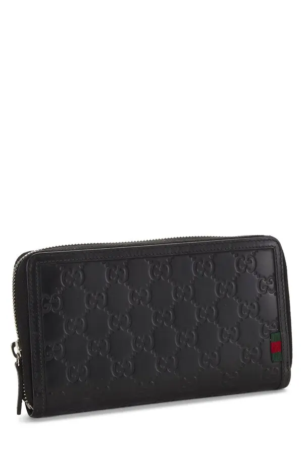 Gucci Rubberized Ssima Zip Around Wallet