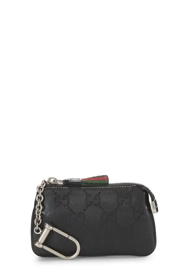 Gucci Gg Imprime Key Pouch - Black