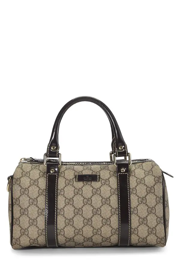 Gucci Gg Supreme Coated Canvas Joy Boston Handbag - Brown