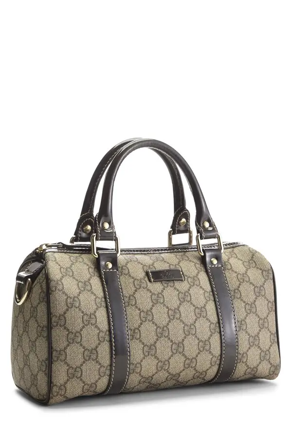 Gucci Gg Supreme Coated Canvas Joy Boston Handbag - Brown