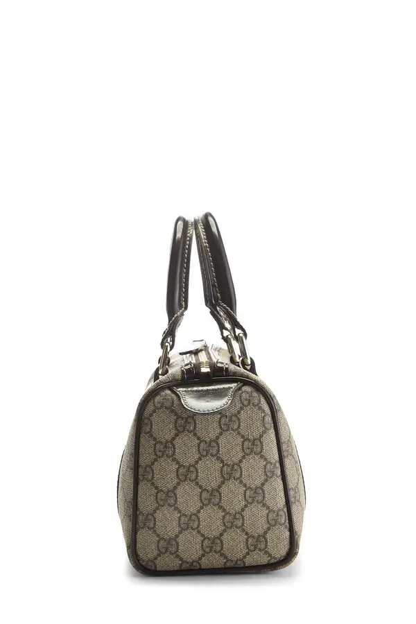 Gucci Gg Supreme Coated Canvas Joy Boston Handbag - Brown