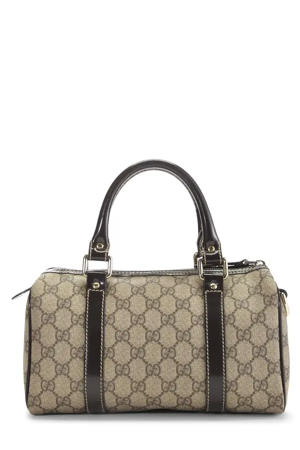 Gucci Gg Supreme Coated Canvas Joy Boston Handbag - Brown