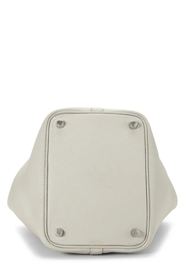 Hermès Clemence Leather Picotin Lock 18 Bag - Grey Pearl