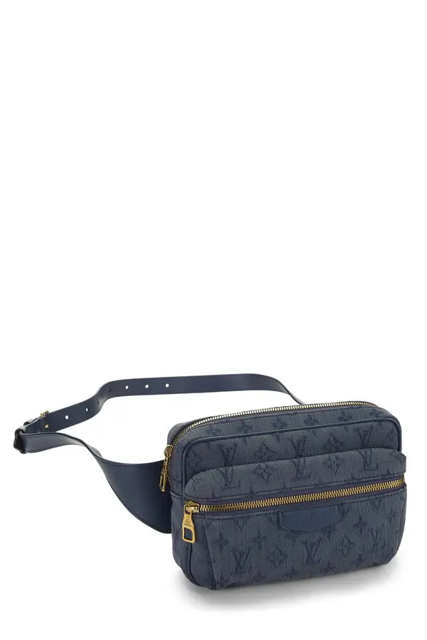 LOUIS VUITTON Monogram Denim Outdoor Bumbag - Blue