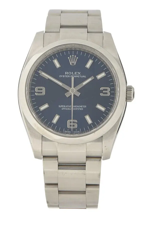 Rolex Oyster Perpetual Stainless Steel Watch - Blue