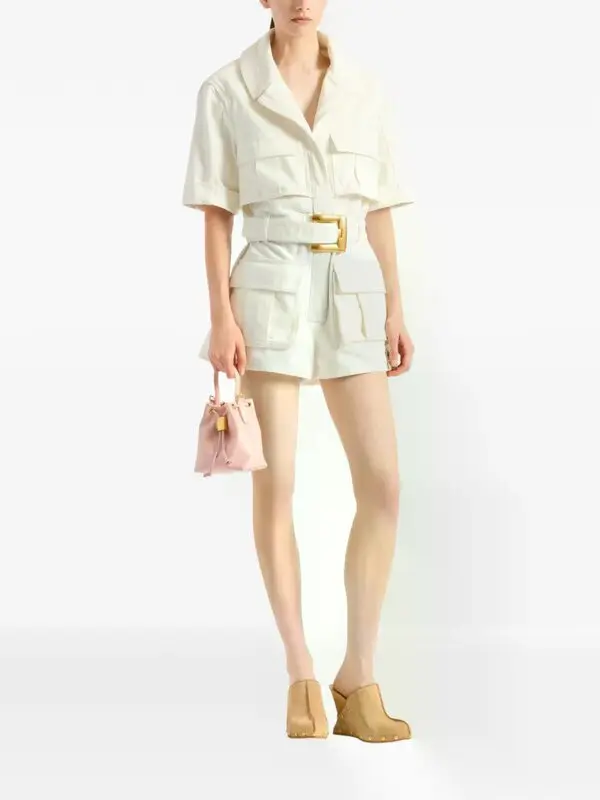 Balmain Pulse Bucket Bag In Smooth Leather - Pink