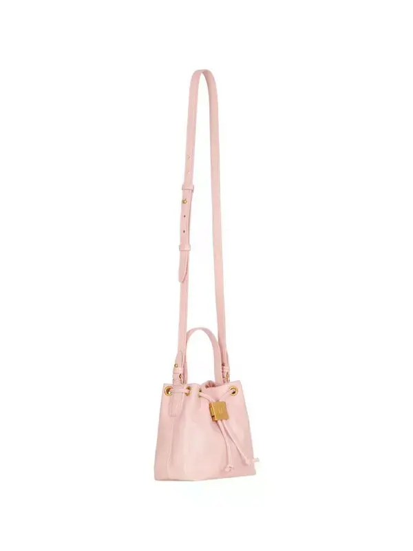 Balmain Pulse Bucket Bag In Smooth Leather - Pink
