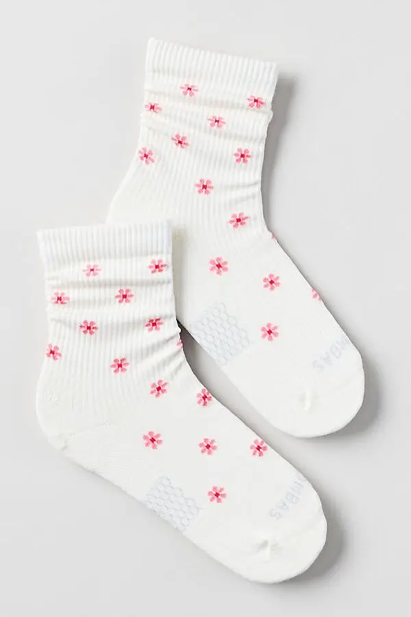 BOMBAS Modern Rib Crew Socks - Pink