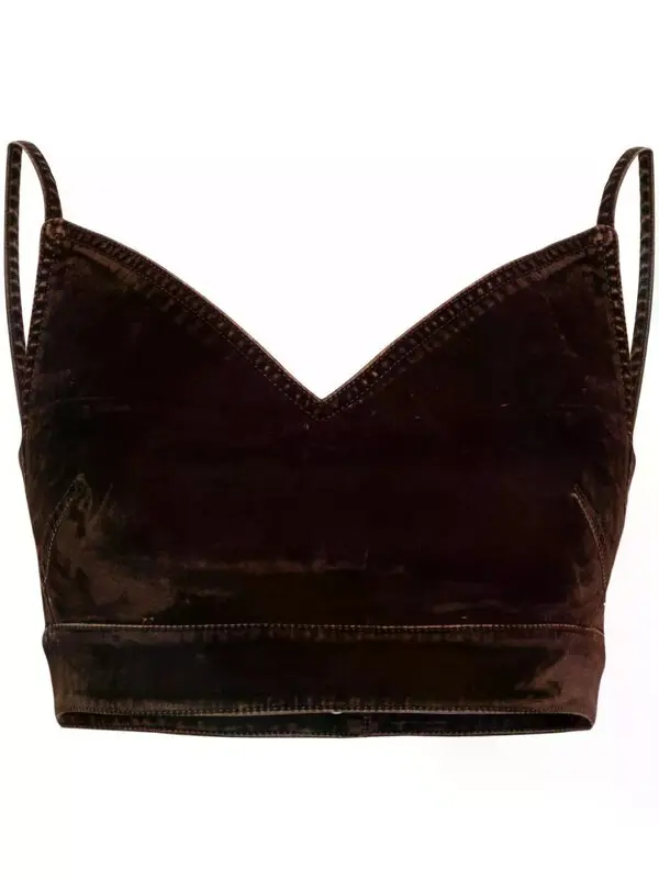 Loewe Velour Cropped Top