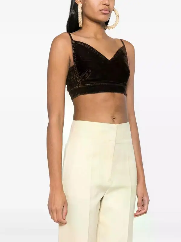 Loewe Velour Cropped Top
