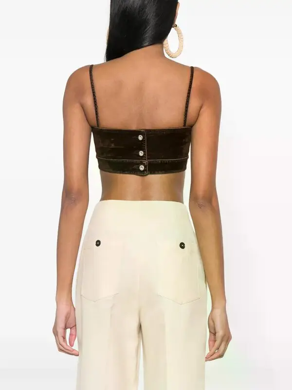 Loewe Velour Cropped Top
