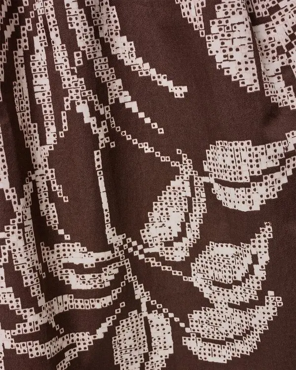 Donna Karan New York Printed Pleated Midi Skirt