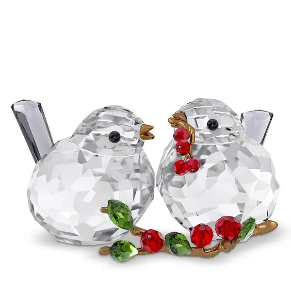 SWAROVSKI Idyllia Bird Couple And Berries - Red
