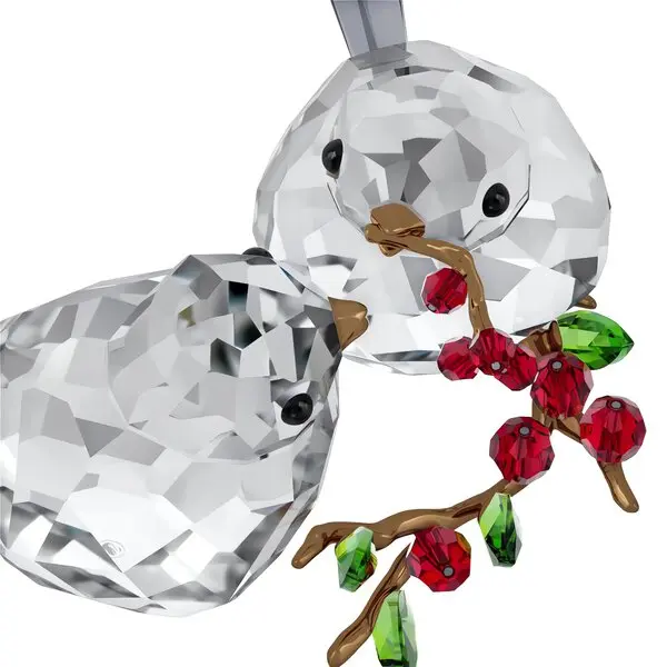 SWAROVSKI Idyllia Bird Couple And Berries - Red