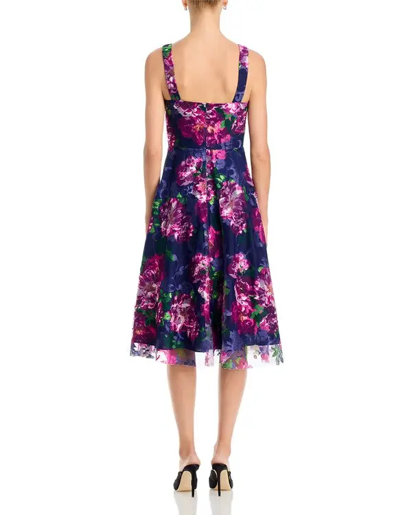 Eliza J Floral V Neck Sleeveless Dress