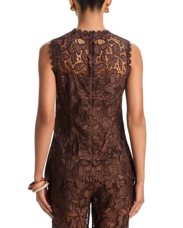 Aqua Lace Sleeveless Tunic Top
