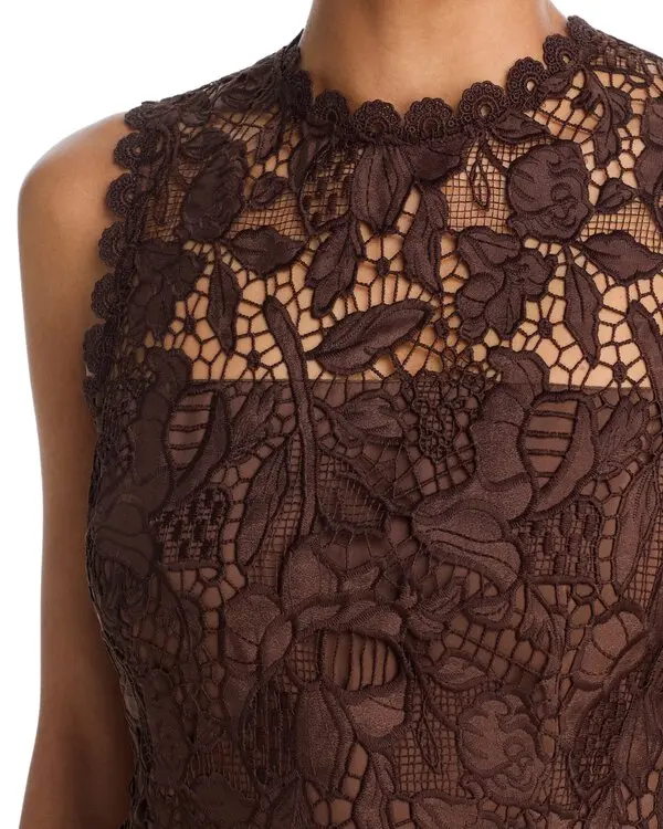 Aqua Lace Sleeveless Tunic Top