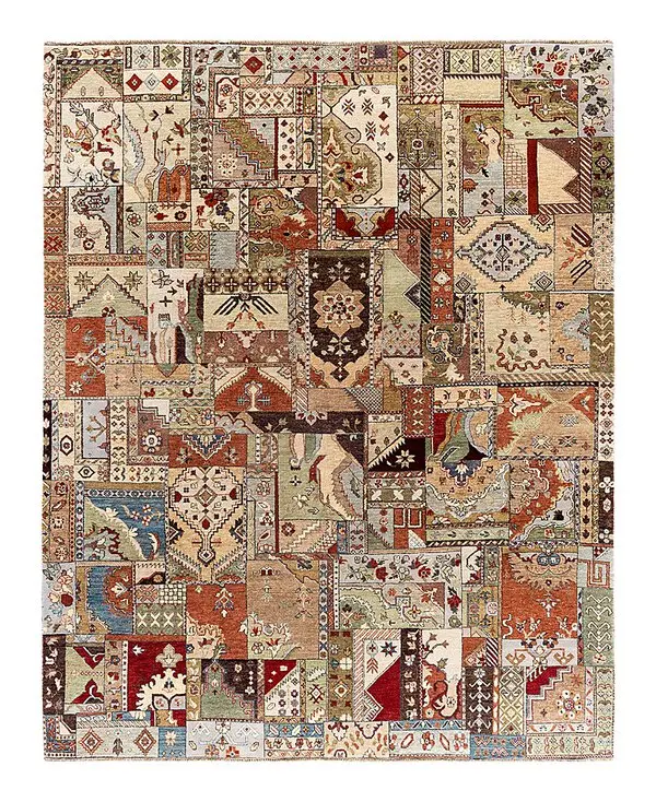 Bloomingdale'S Indo Patchwork M5757 Area Rug, 8'3 X 10'3 - Brown