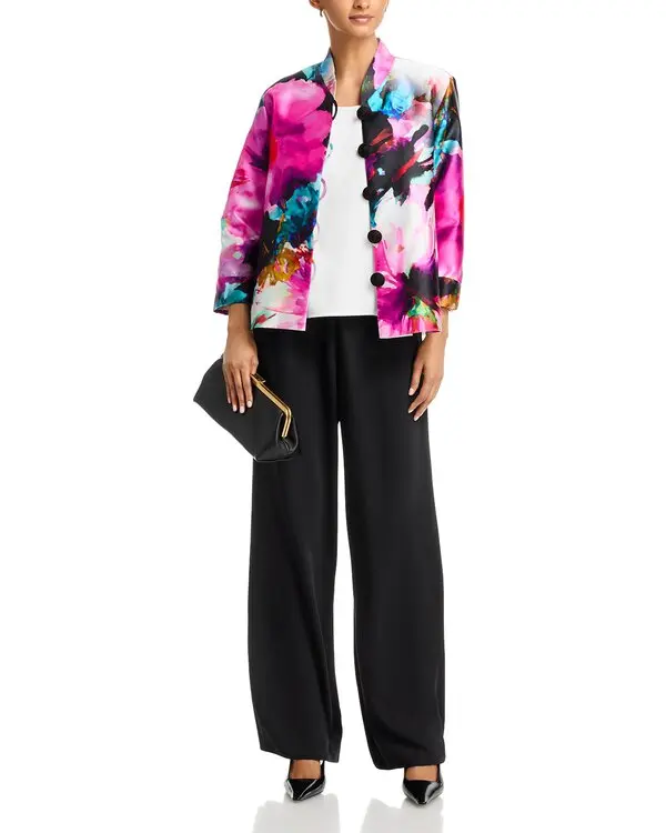 Caroline Rose Floral Print Jacket