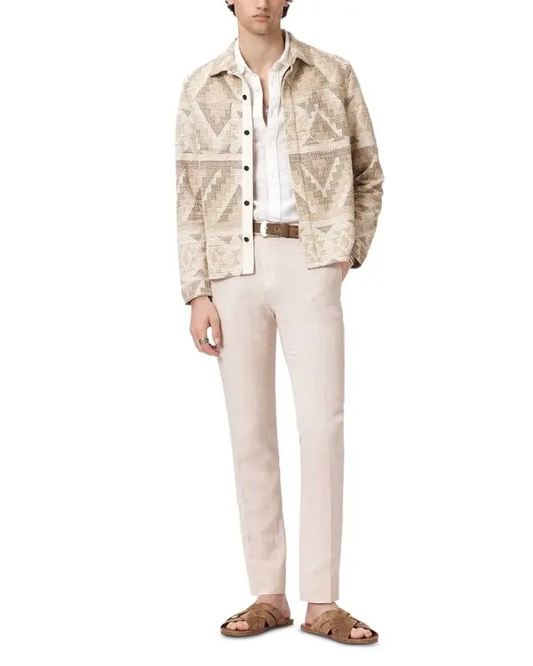 John Varvatos Byrne Geometric Pattern Long Sleeve Jacket