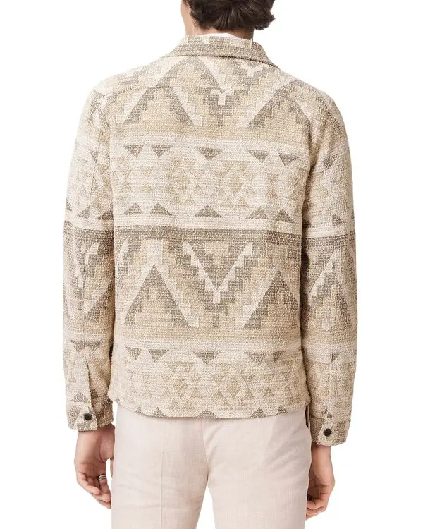 John Varvatos Byrne Geometric Pattern Long Sleeve Jacket