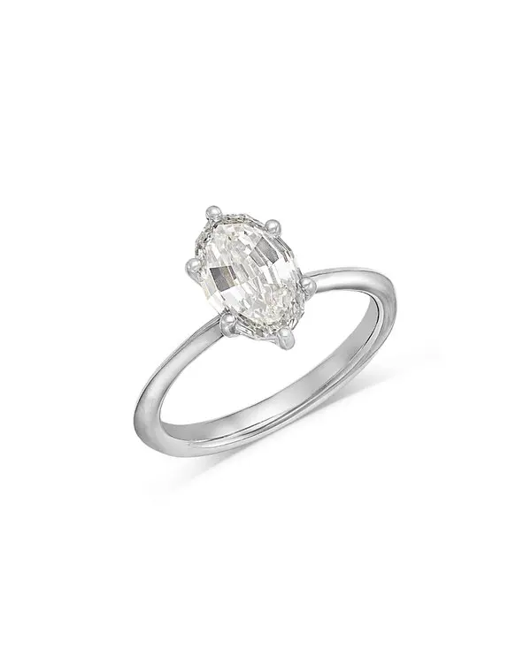 Bloomingdale'S Certified Lab Grown Diamond Duchess Oval Solitaire Engagement Ring In 18k 2.0 Tcw - White Gold