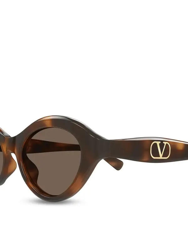 Valentino Garavani Oval Sunglasses, 52mm - Havana