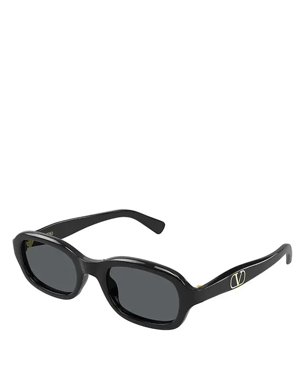 Valentino Garavani Rectangular Sunglasses, 51mm - Black