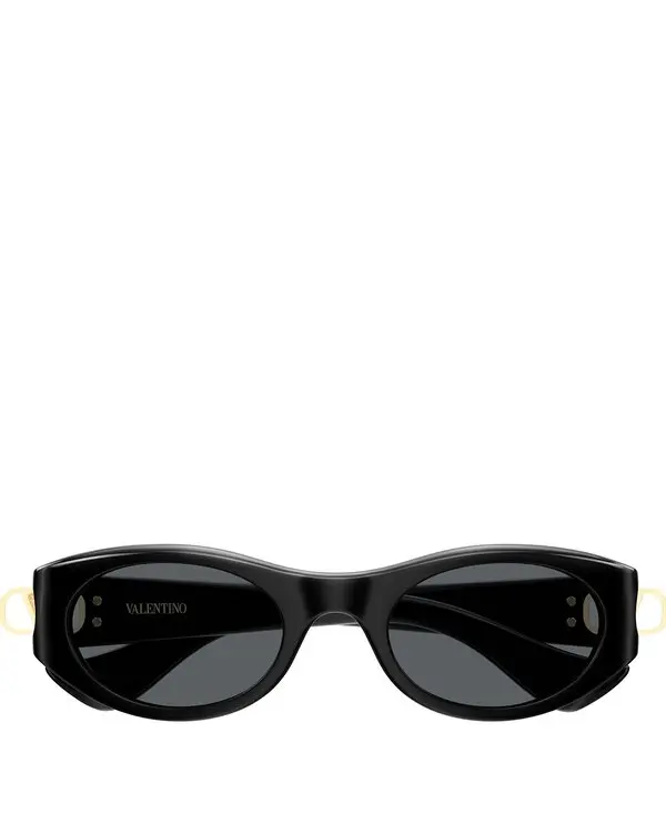 Valentino Garavani Oval Sunglasses, 52mm - Black