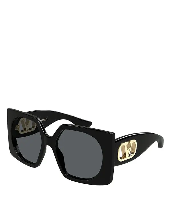 Valentino Garavani Square Sunglasses, 55mm - Black