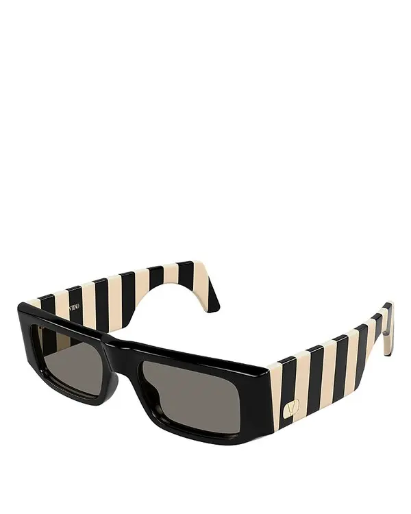 Valentino Garavani Rectangular Sunglasses, 52mm - Black