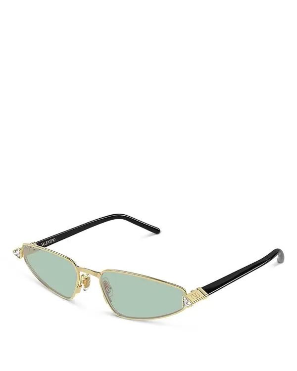 Valentino Garavani Geometric Sunglasses, 57mm - Gold