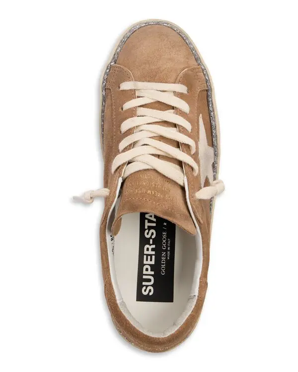 GOLDEN GOOSE Super Star Sneakers - Tabacco/cream/silver