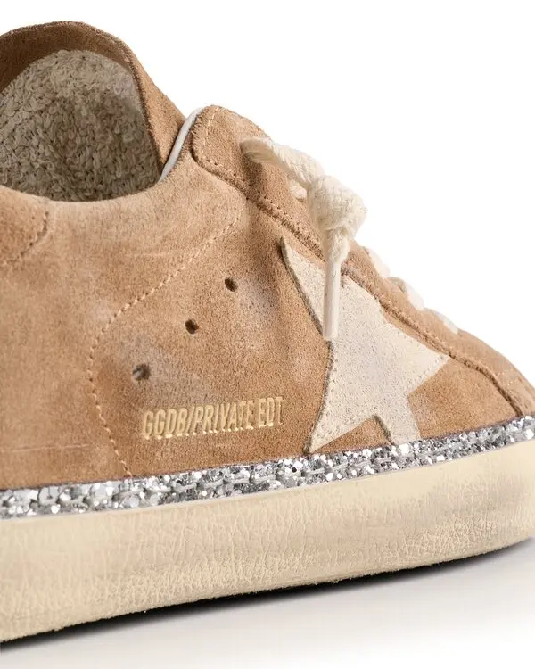GOLDEN GOOSE Super Star Sneakers - Tabacco/cream/silver