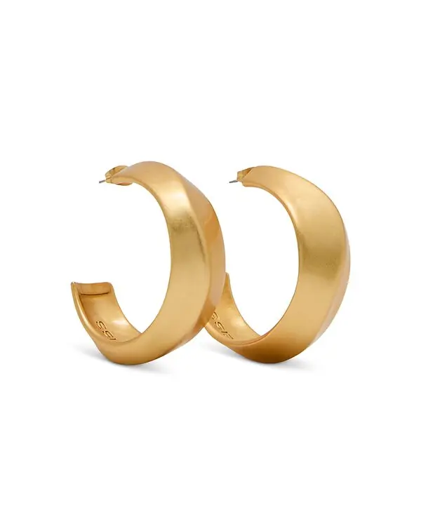 REISS Tara Twisted Hoop Earrings - Gold