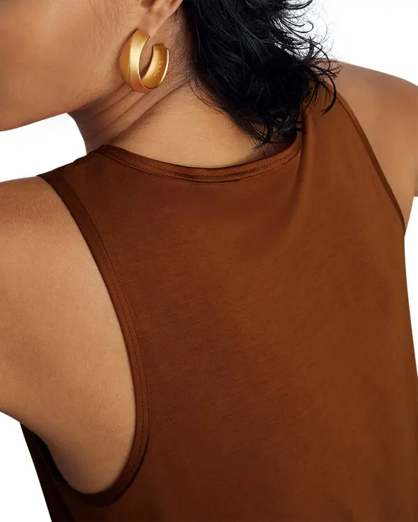 REISS Tara Twisted Hoop Earrings - Gold