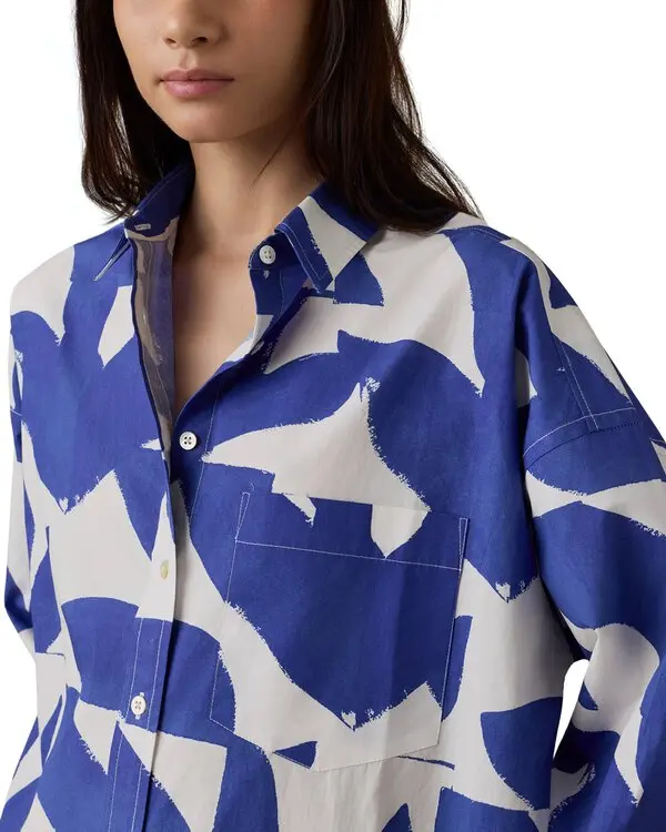 Faherty Brand Printed Cotton Shirt Dress