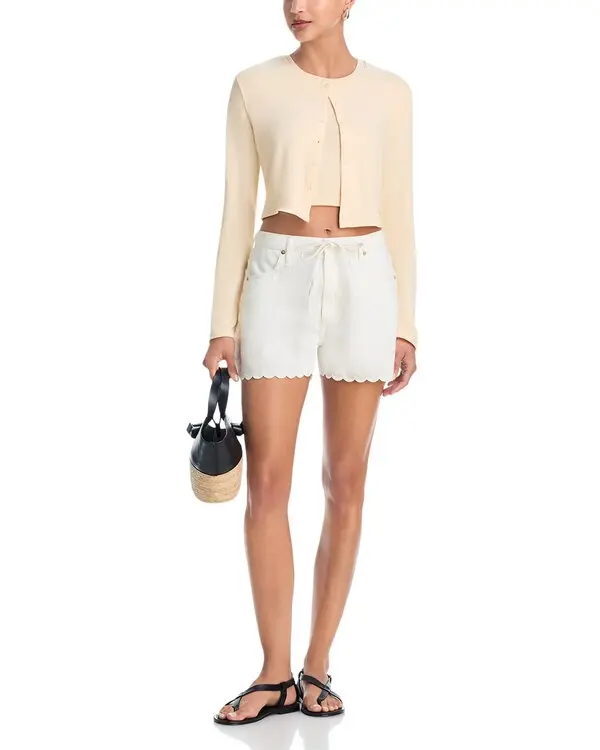 Rag & Bone Nolan Scalloped Denim Shorts