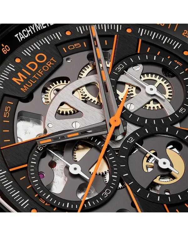 MIDO Multifort Skeleton Chronograph Watch